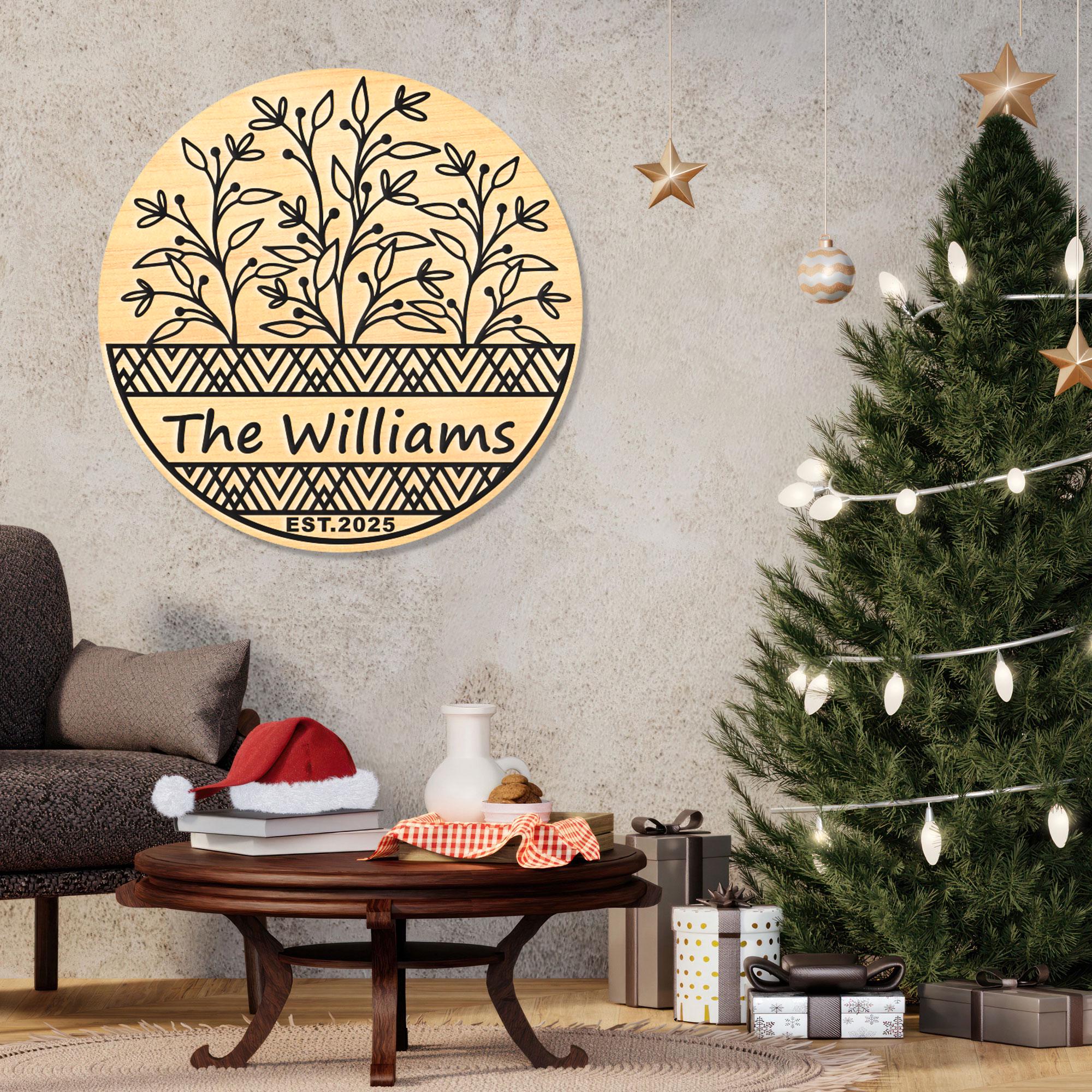 Custom Engrave Family Tree of Life Wooden Sign, Personalized Family ...