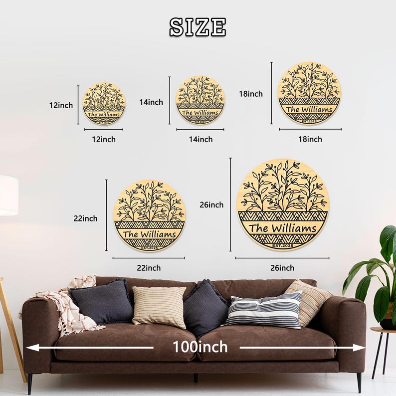 Custom Engrave Family Tree of Life Wooden Sign, Personalized Family ...