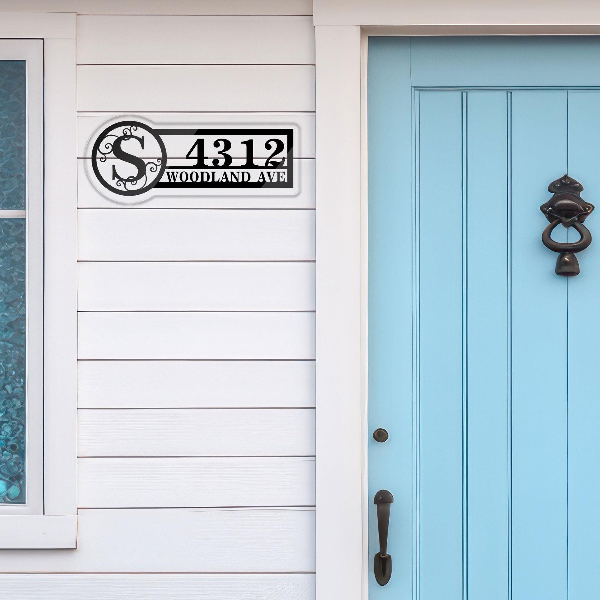 Personalised Acrylic Home Sign, Custom Address Plaque, Printed Acrylic ...