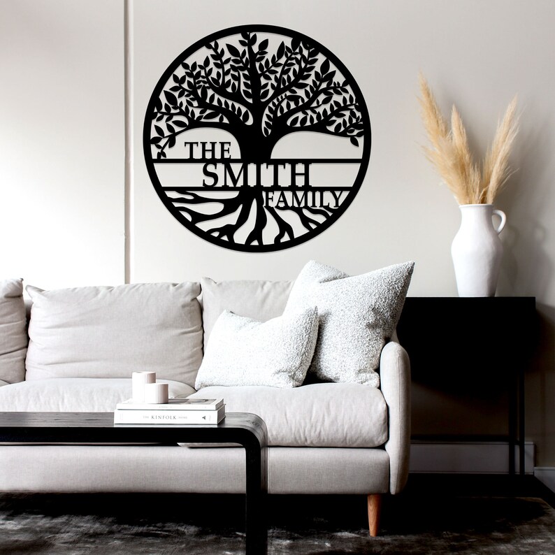 Customized Metal Family Tree of Life Wall Art Ideal Housewarming ...