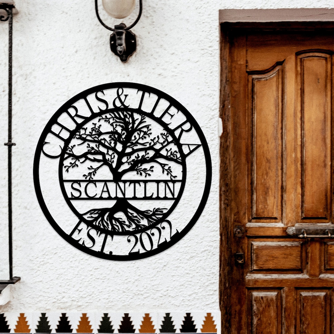 Customized Metal Family Tree of Life Wall Art Ideal Housewarming ...