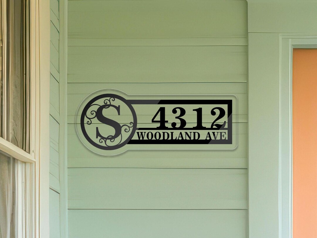 Personalised Acrylic Home Sign, Custom Address Plaque, Printed Acrylic ...