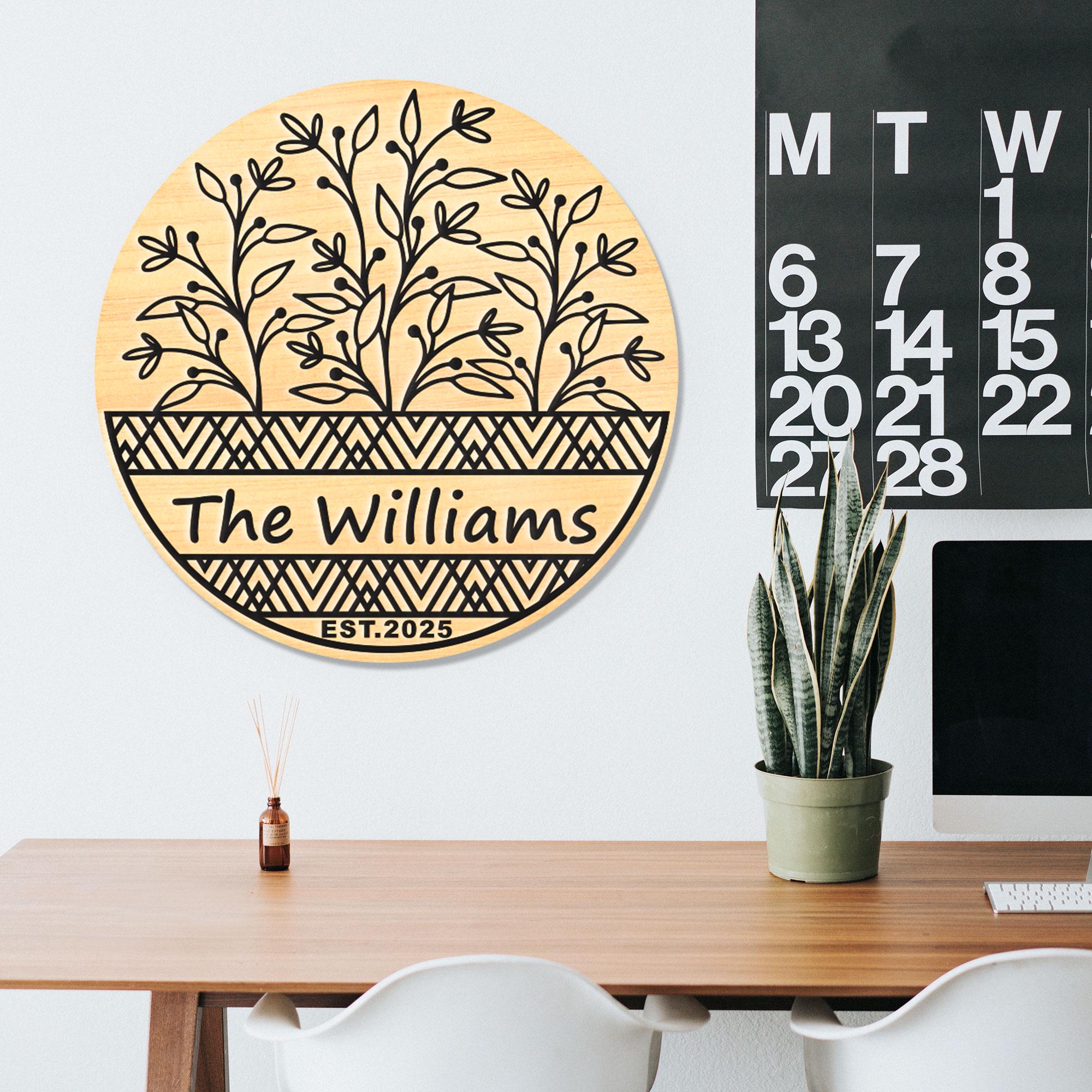 Custom Engrave Family Tree of Life Wooden Sign, Personalized Family ...