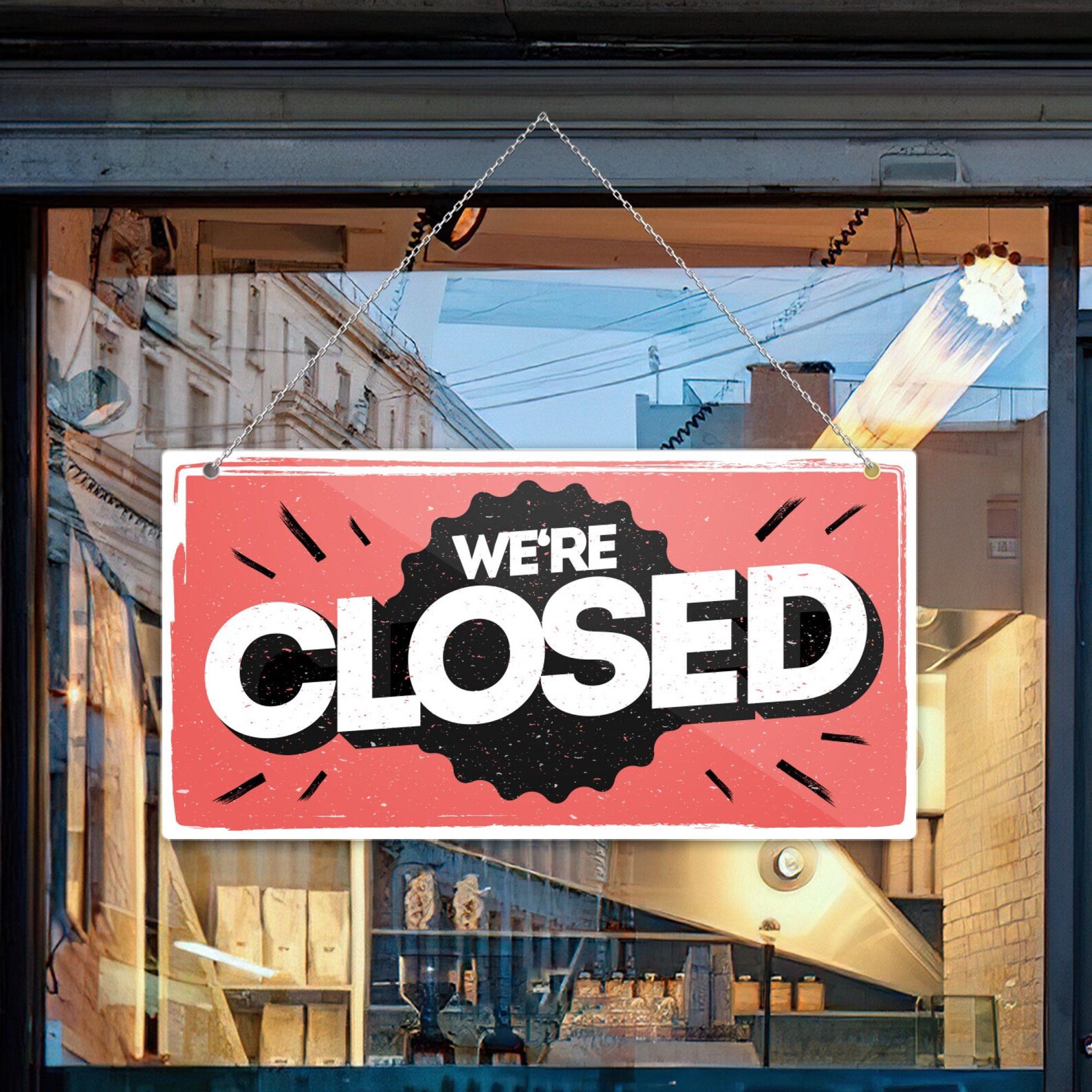 Open Closed Sign Acrylic Door Sign Business Sign Storefront Sign Shop ...