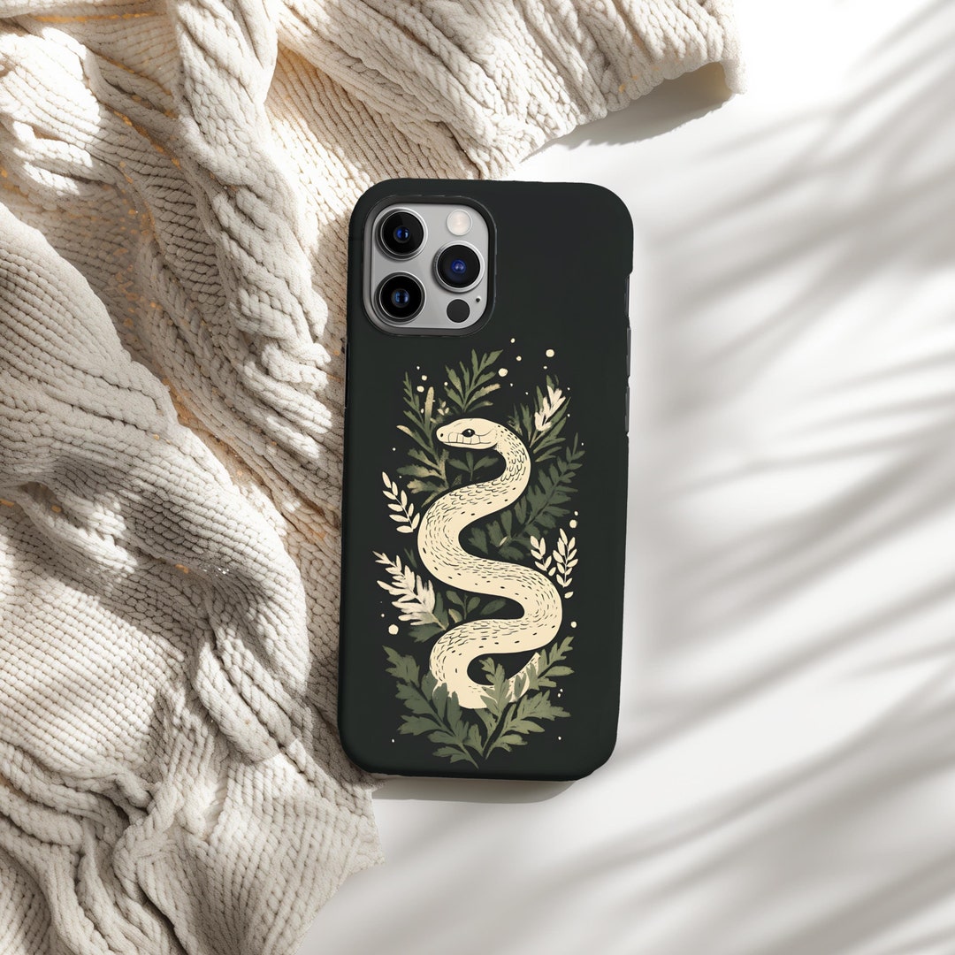 Goth Snake Phone Case Dark Academia Gothic Black Moody iPhone 16 15 14 ...