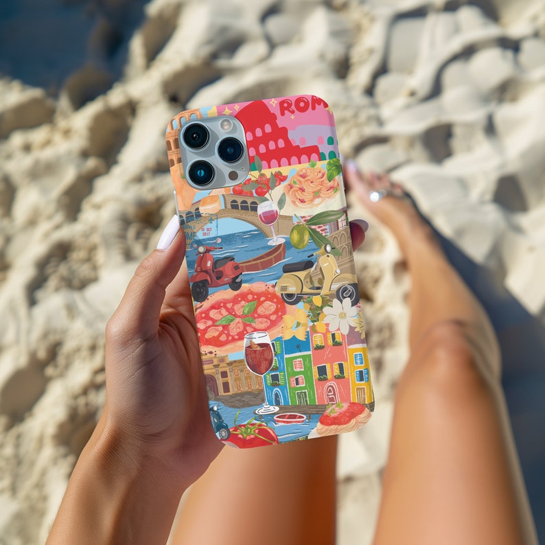 Italy Collage Phone Case Italian Summer European Vacation iPhone 17 16 ...