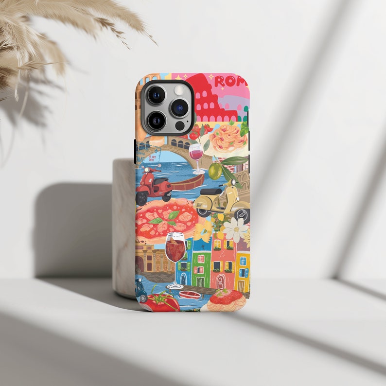 Italy Collage Phone Case Italian Summer European Vacation iPhone 17 16 ...