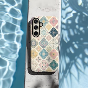 Mosaic Boho Patchwork Phone Case Spring Pastel Moroccan Tile iPhone 17 ...