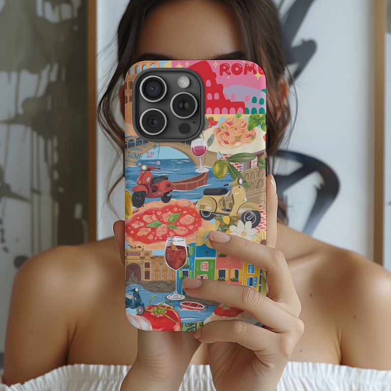 Italy Collage Phone Case Italian Summer European Vacation iPhone 17 16 ...