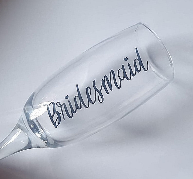Personalised Vinyl Decal Stickers for Champagne Flute Glasses Wedding ...