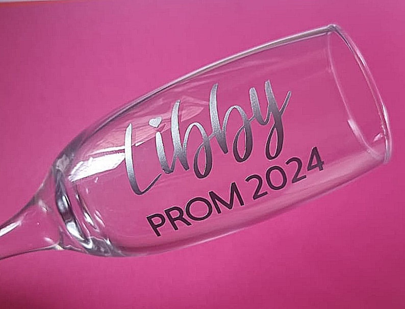 Personalised Vinyl Decal Stickers for Champagne Flute Glasses Wedding ...