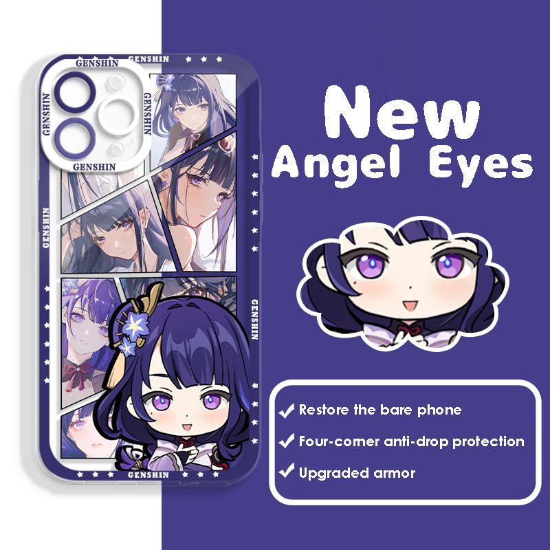 IOS: Genshin Impact Raiden Shogun Phone Case Conver Transparent Soft ...