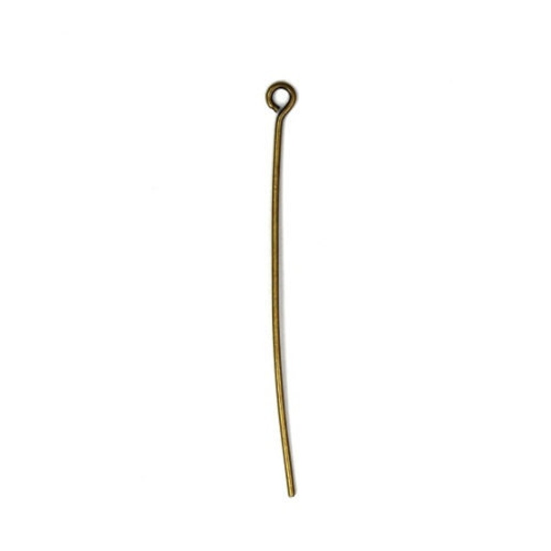 Eye Pins Antique Brass - 1.5 Inch 21 Gauge (50) FI336 - Etsy