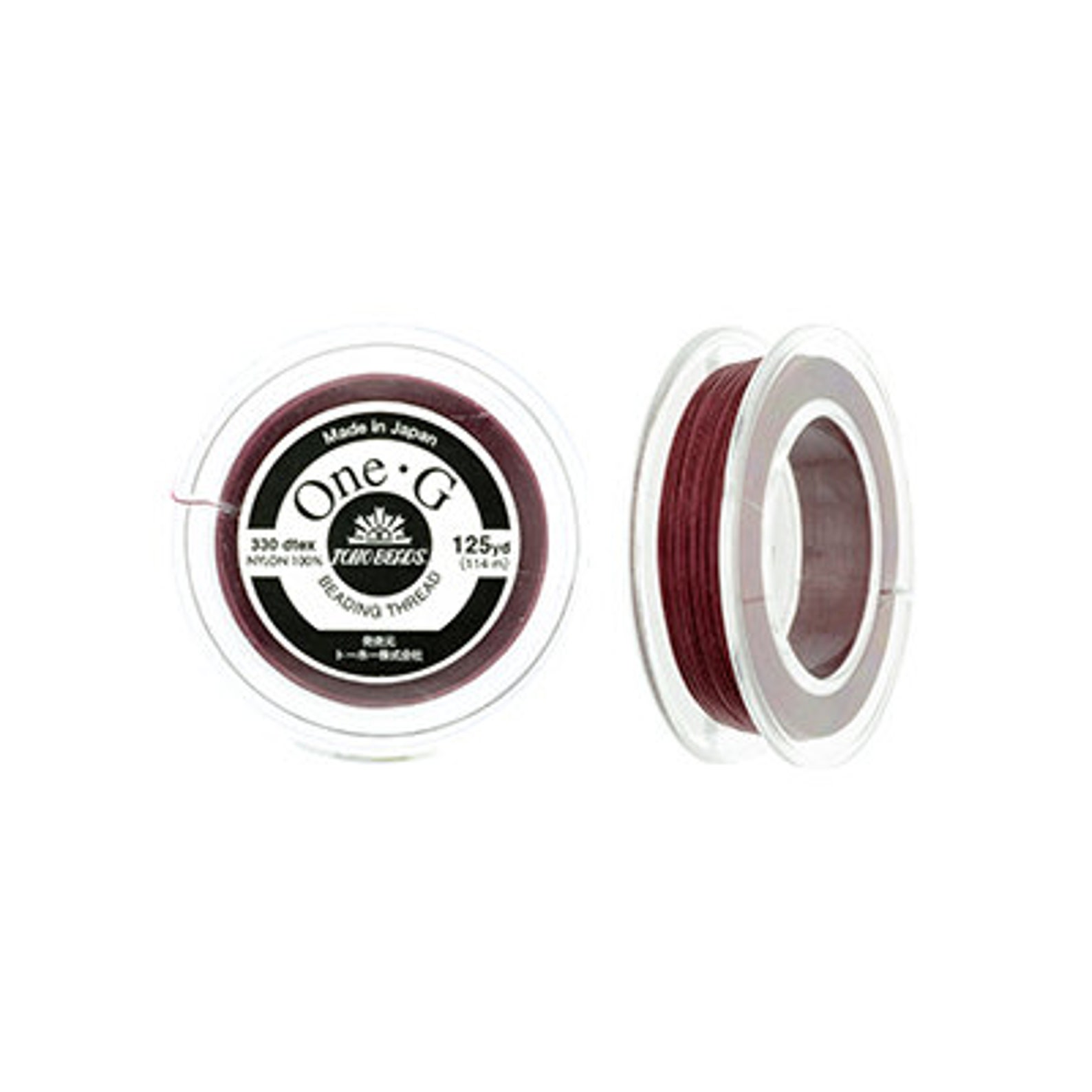One-g Toho Beading Thread Nylon 50 Yards 125 Yards 250 Yards Burgundy ...