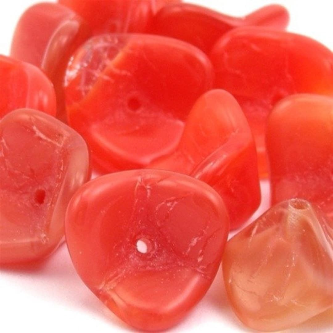 Cuentas de vidrio checo Flor de tres pétalos 10x12 mm Rojo (12) CZP383 ...