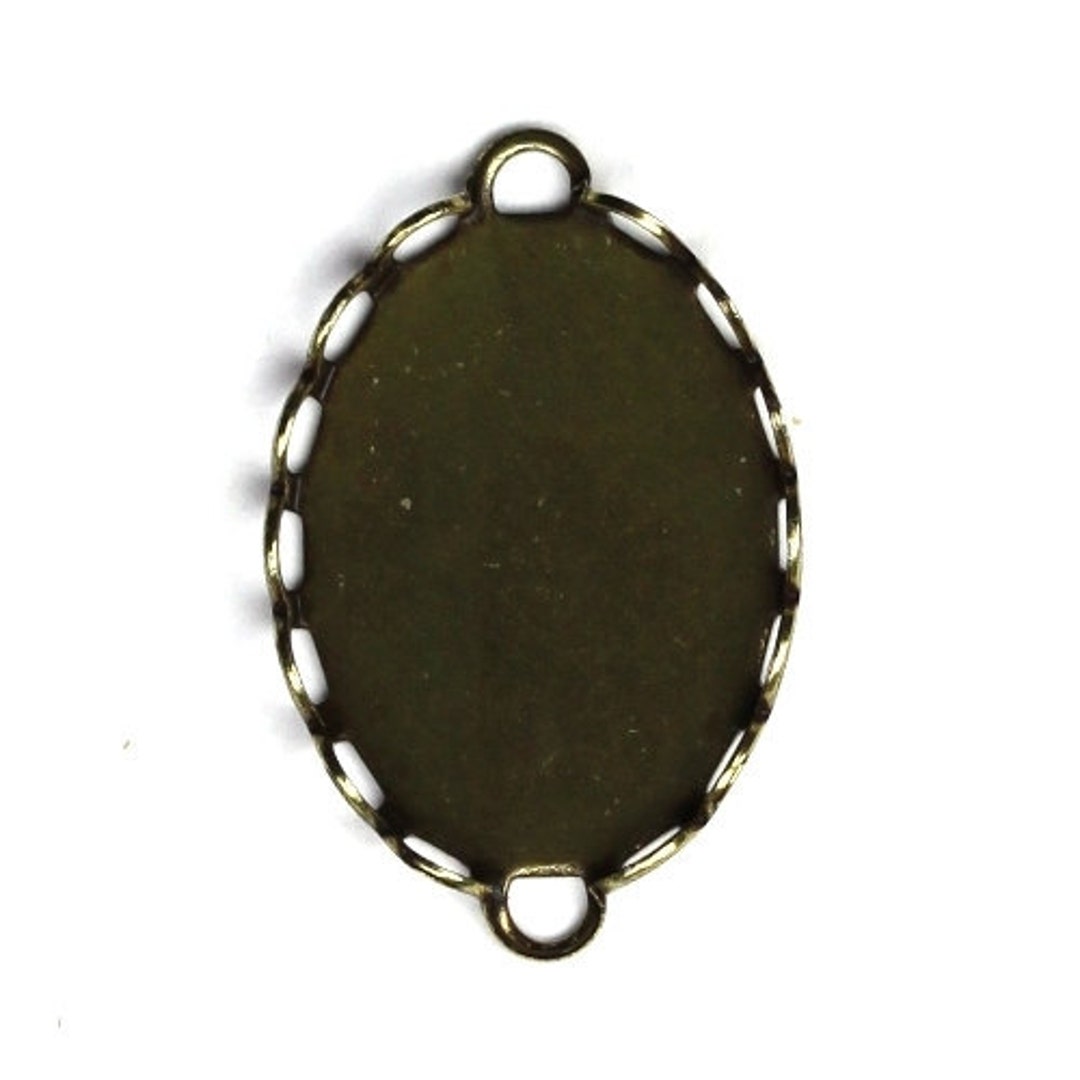 Settings Lace Edge 18x13mm Antiqued Brass 2 Loops (3) FI578 - Etsy
