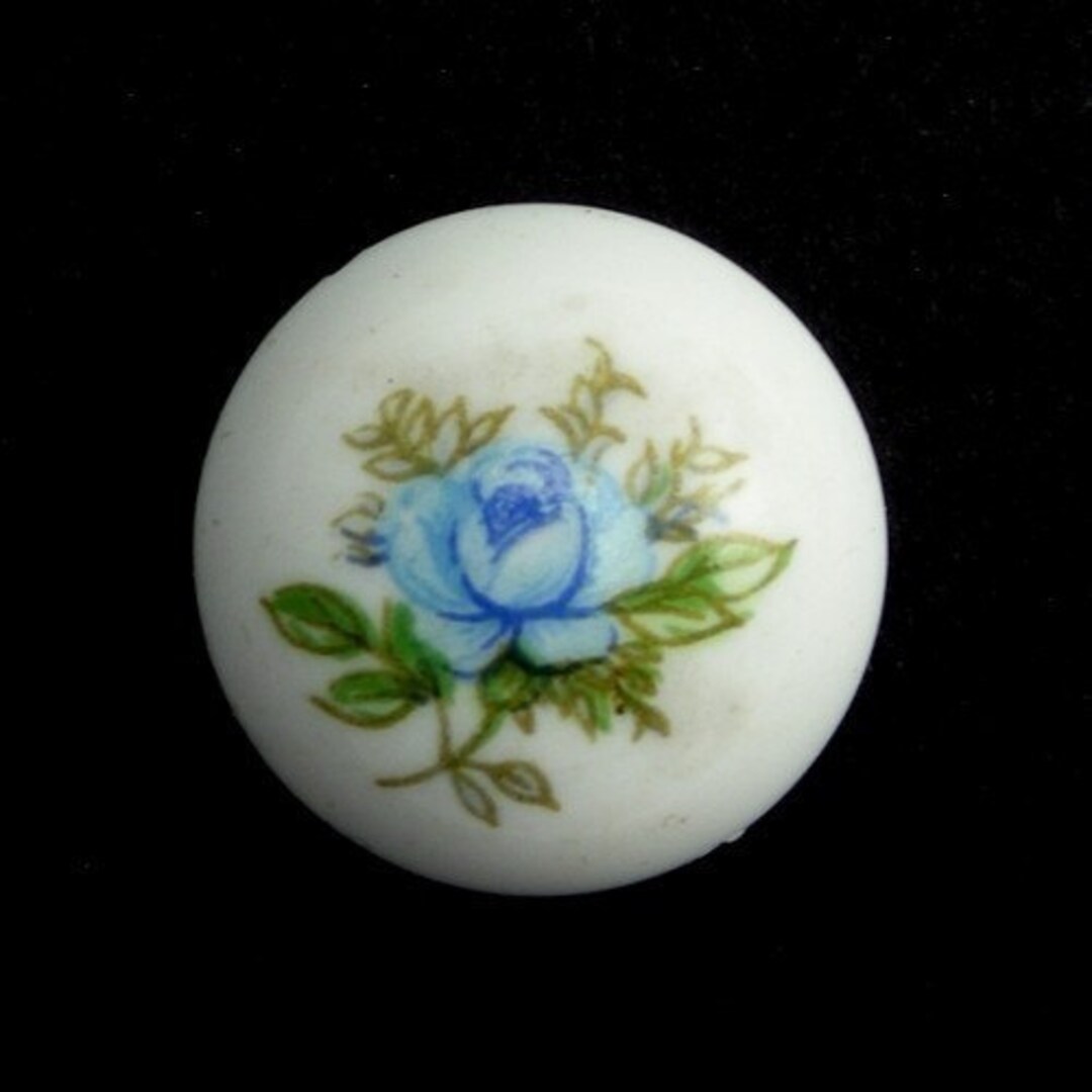 Vintage Porcelain Floral Cabochons Japanese 16mm Blue (4) VGC127 - Etsy