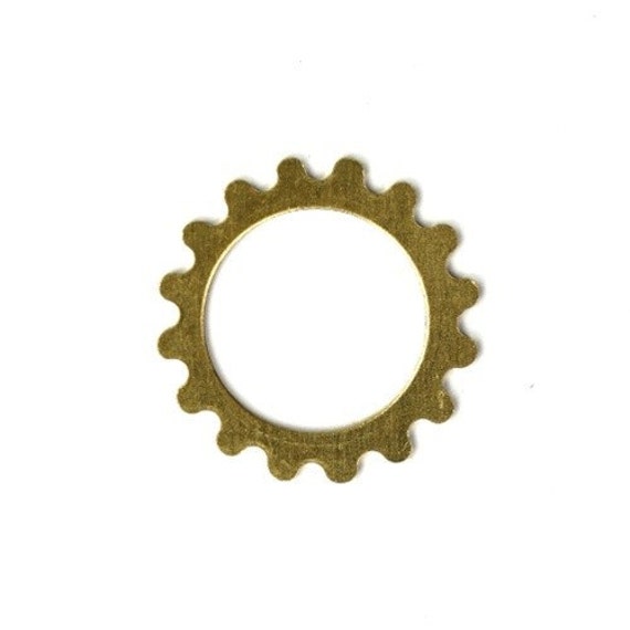 Watch Gears 16mm Steampunk Jewelry Parts Open Center Raw Brass | Etsy