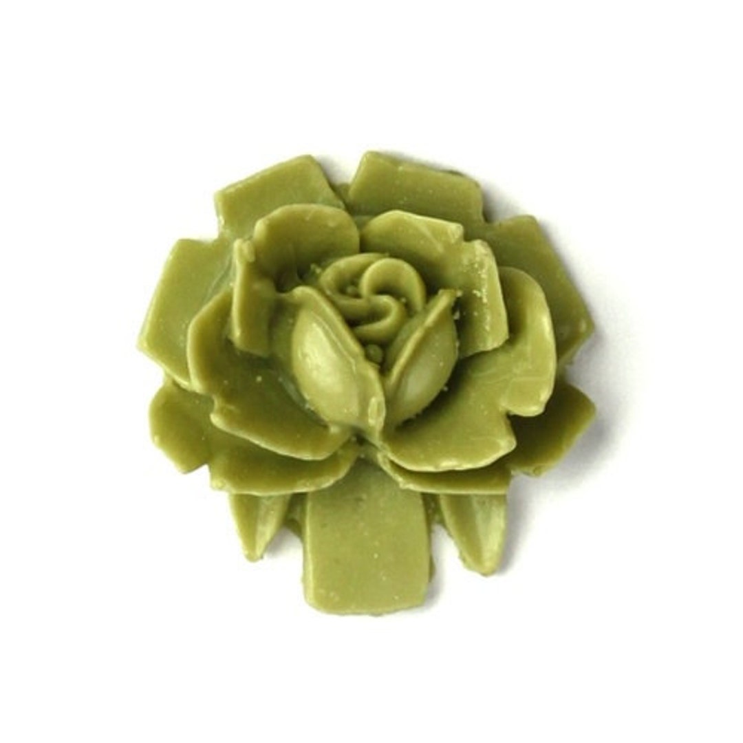 Vintage Style Rose Cabochons 18mm Wasabi Green (4) PC258 - Etsy