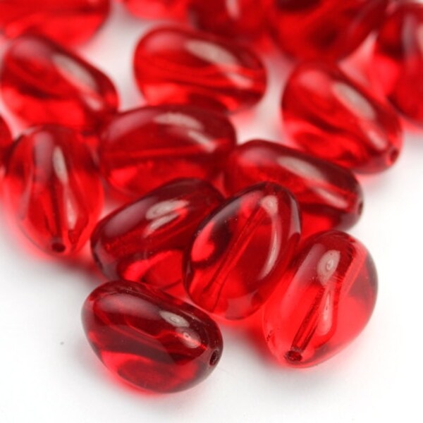 Red Glass Nuggets - Etsy