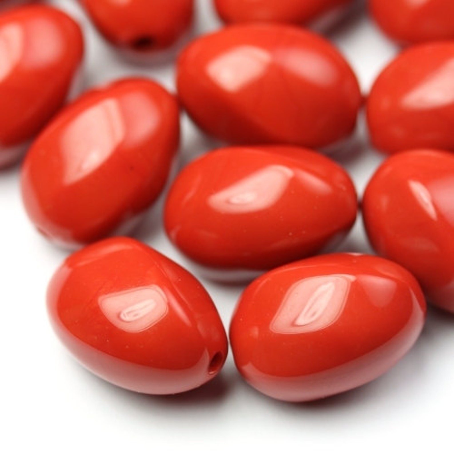 Vintage Lucite Beads Twisted Oval 16mm Rust 10 VPB242 - Etsy