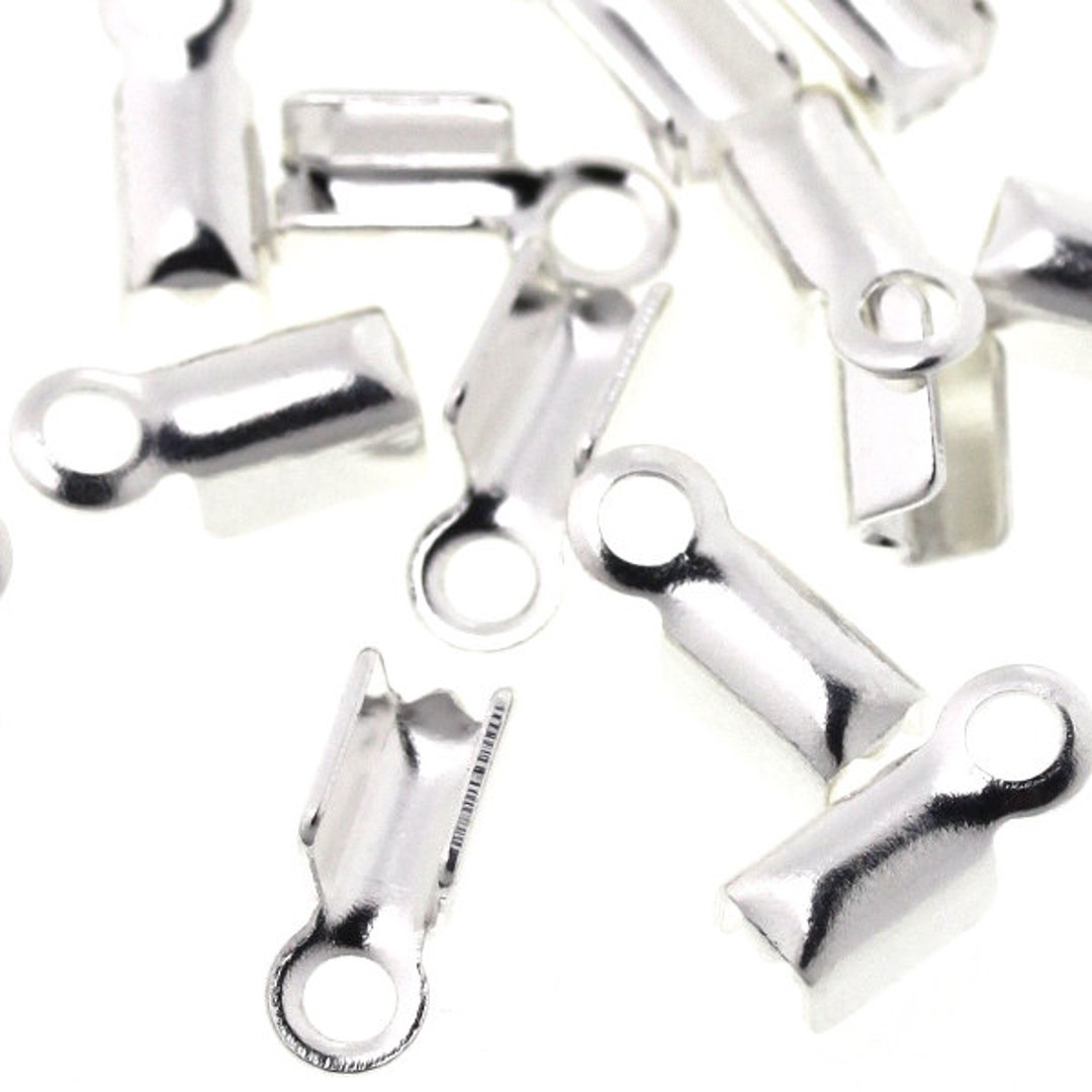 Cord End Fastener Closed Ring Silver Plated 2mm 9mm (32) FI871 - Etsy