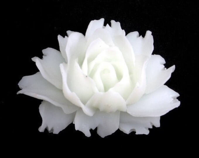 Plastic Flower Cabochons Rose Large Frosty White 43x32mm 2 PC094 - Etsy