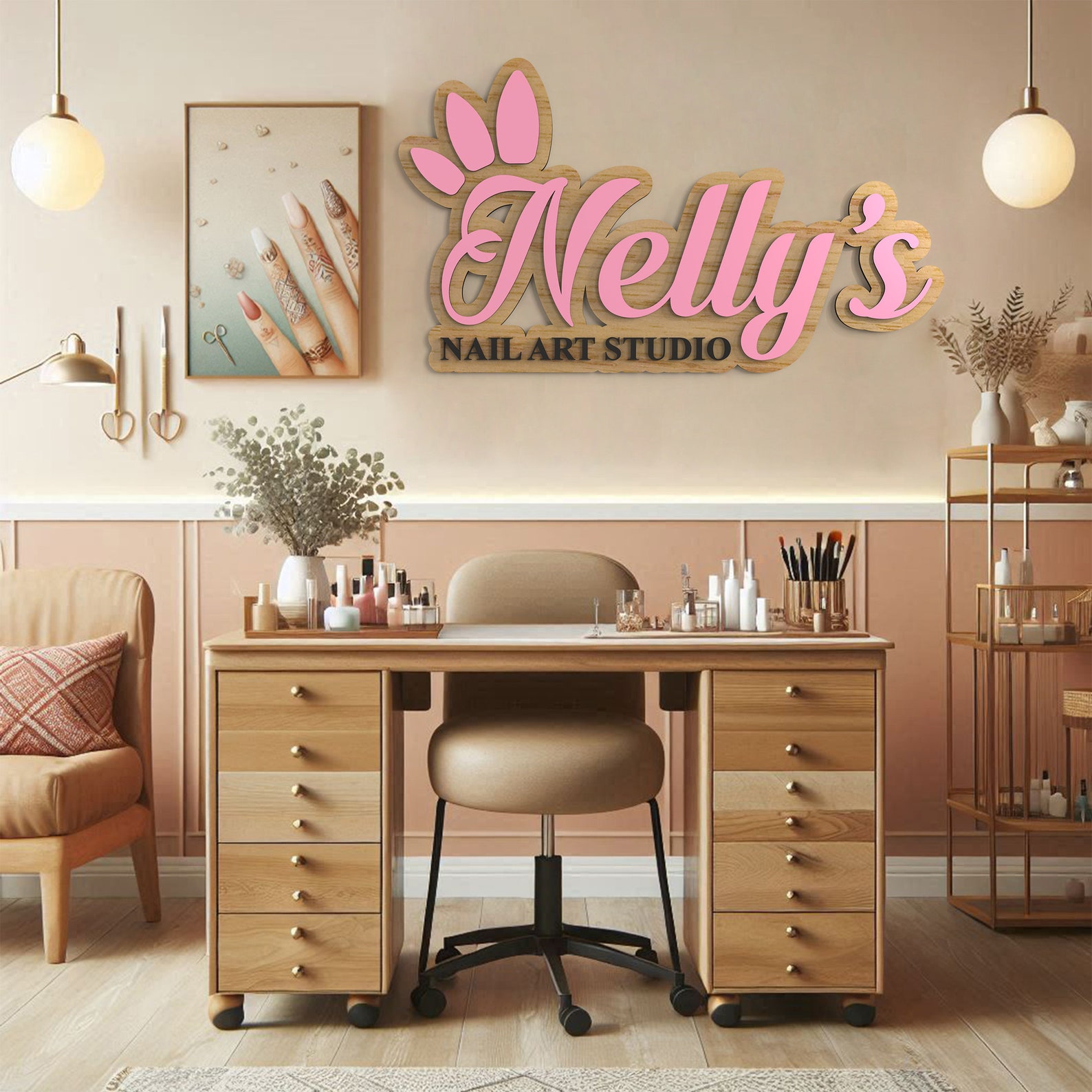 Wooden Company Name, Custom Design Business Sign, Wood Name Sign, Store ...