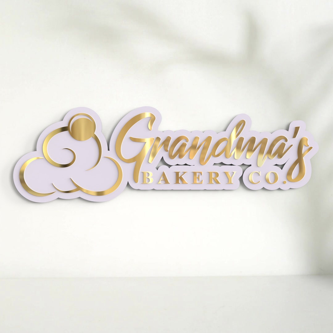 Custom Design Business Sign, Bakery Sign, Acrylic Name Sign, Store Name ...