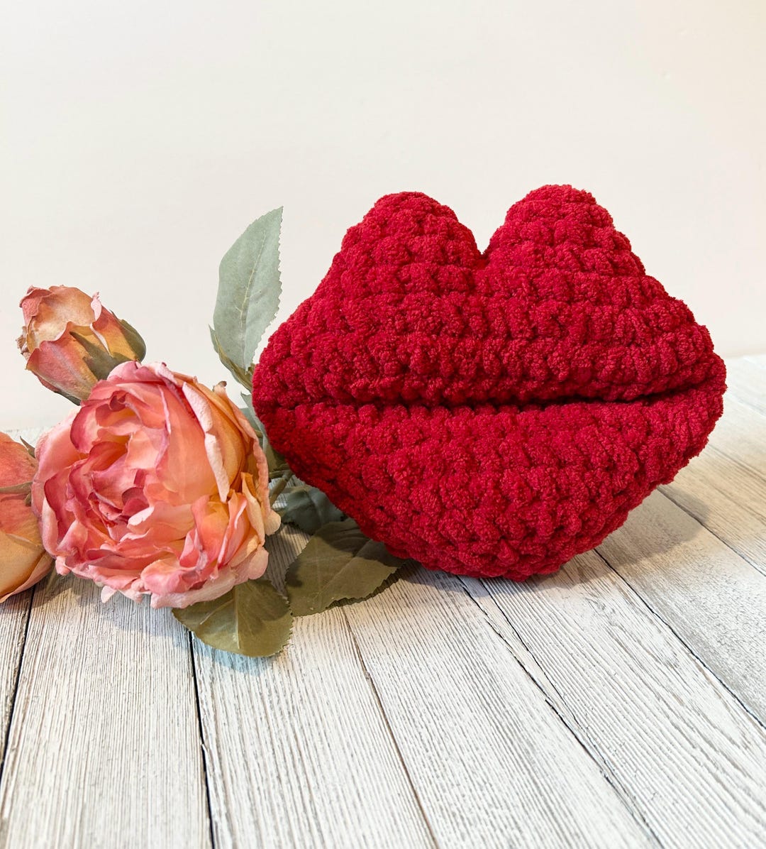 Fun, Silly, Crochet, Lips, Cute, Stuffed, Gag Gift, Soft, Unique ...
