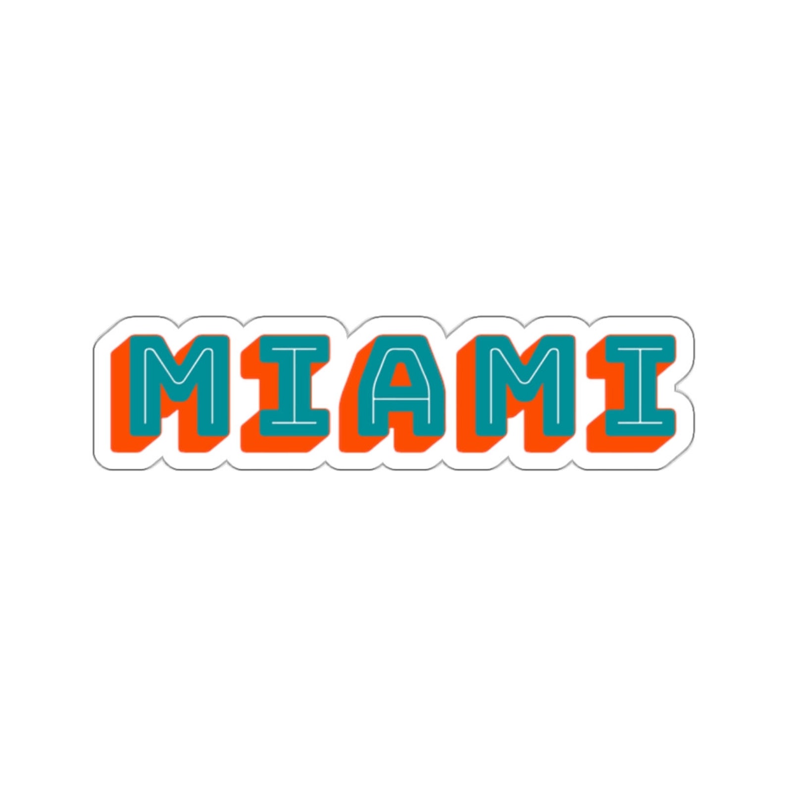 Miami Sticker Vinyl Football Sticker Sports Miami Football Sticker ...