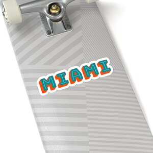 Miami Sticker Vinyl Football Sticker Sports Miami Football Sticker ...