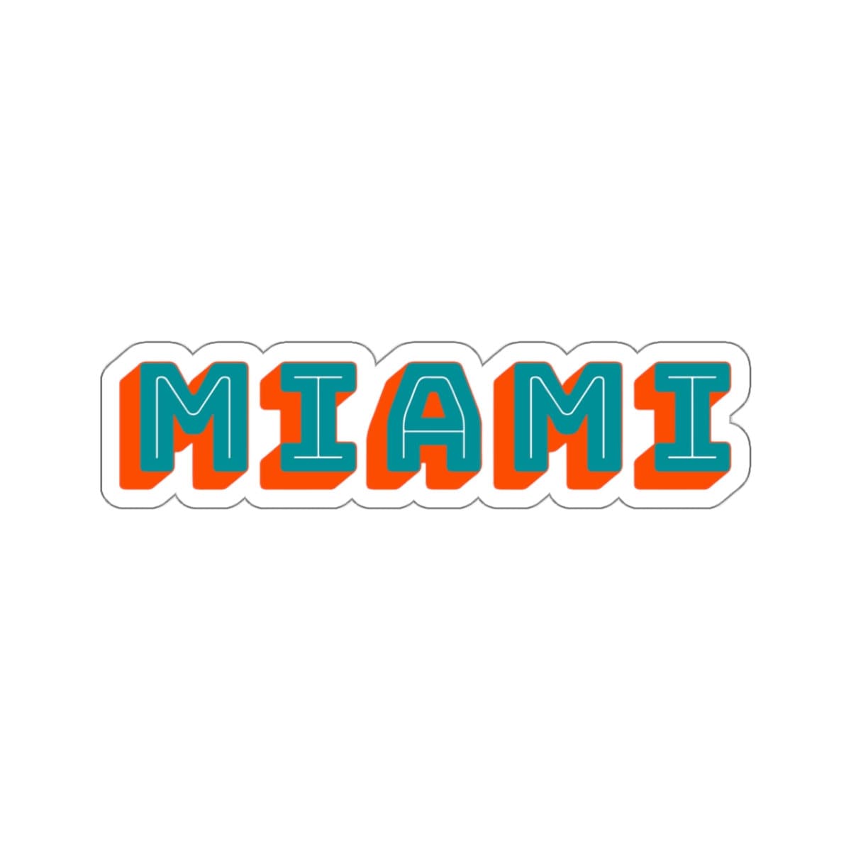 Miami Sticker Vinyl Football Sticker Sports Miami Football Sticker ...