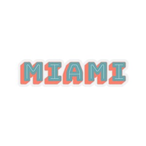 Miami Sticker Vinyl Football Sticker Sports Miami Football Sticker ...