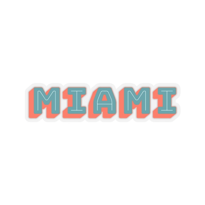 Miami Sticker Vinyl Football Sticker Sports Miami Football Sticker ...