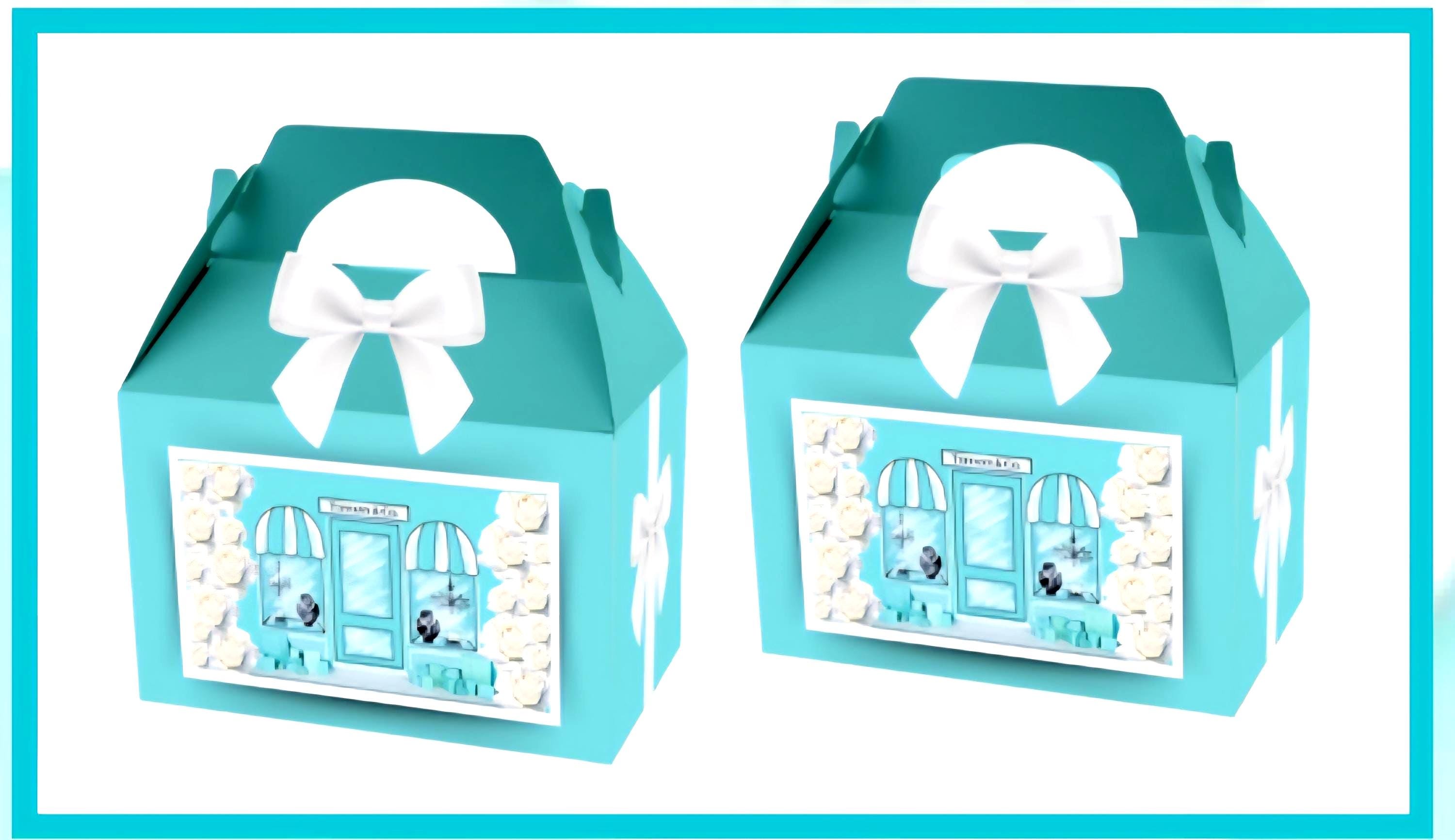 Tiffany & Co Gable Treat Box Template - Etsy