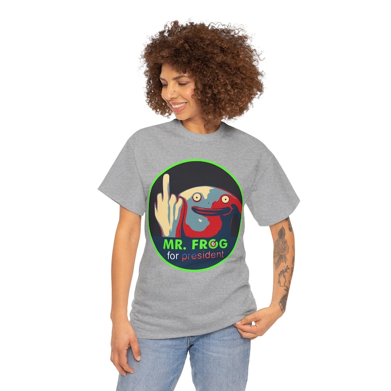Smiling Friends Mr Frog for President Graphic T-shirt Unisex Graphic T ...