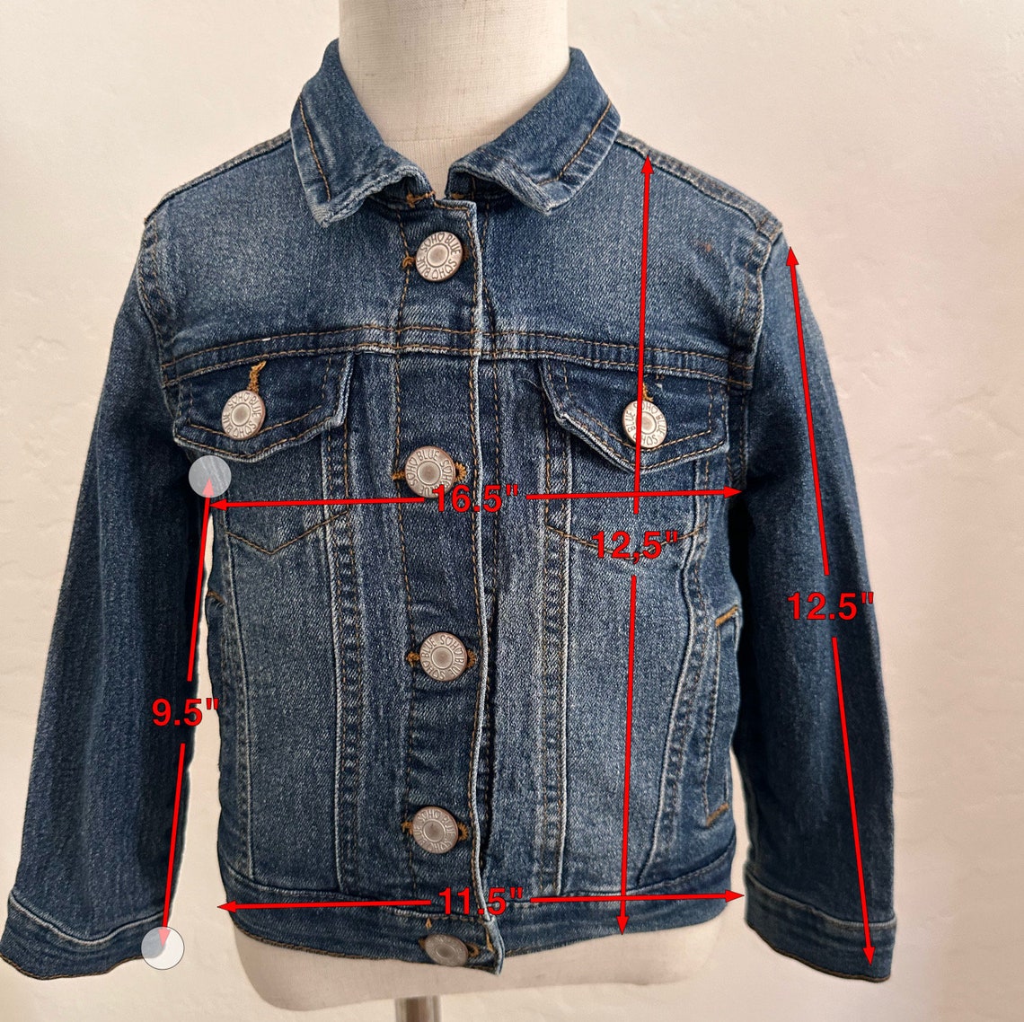 Little Girl's Western Cowgirl Upcycled SOHO BLUE Denim Jean Jacket ...