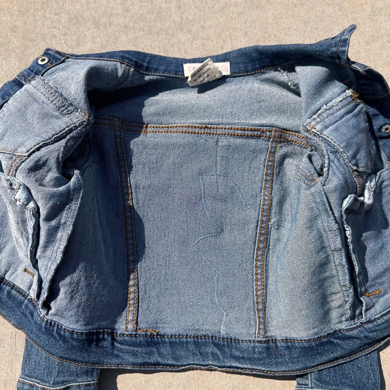 Little Girl's Western Cowgirl Upcycled SOHO BLUE Denim Jean Jacket ...
