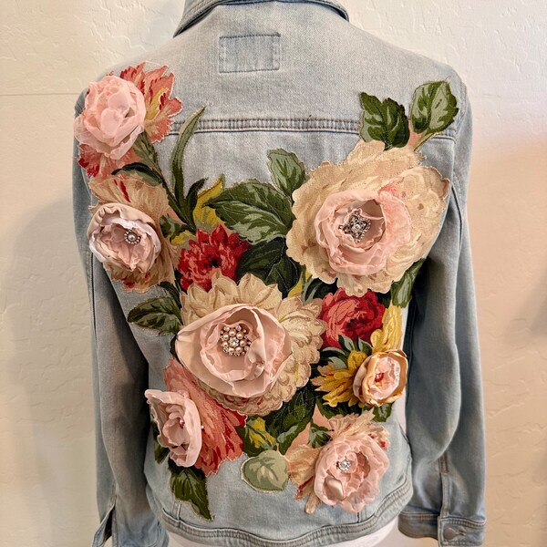 Embellished Jean Jacket - Etsy