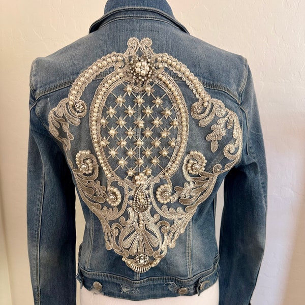 Denim Lace Jacket - Etsy