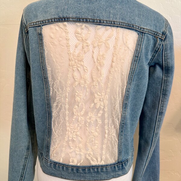 Denim Lace Jacket - Etsy