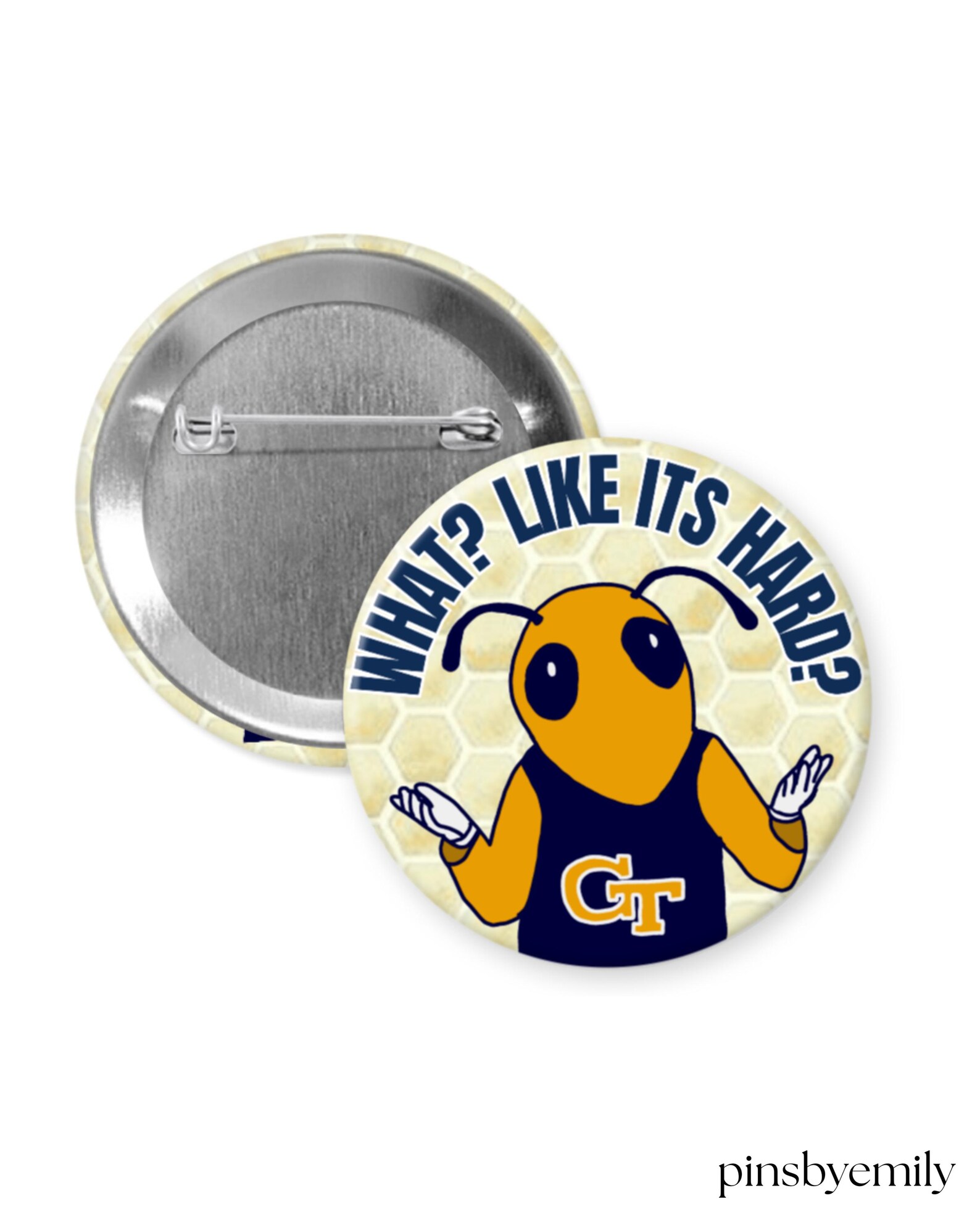 Georgia Tech Game Day Button - Tech Game Day - College Button - Georgia ...