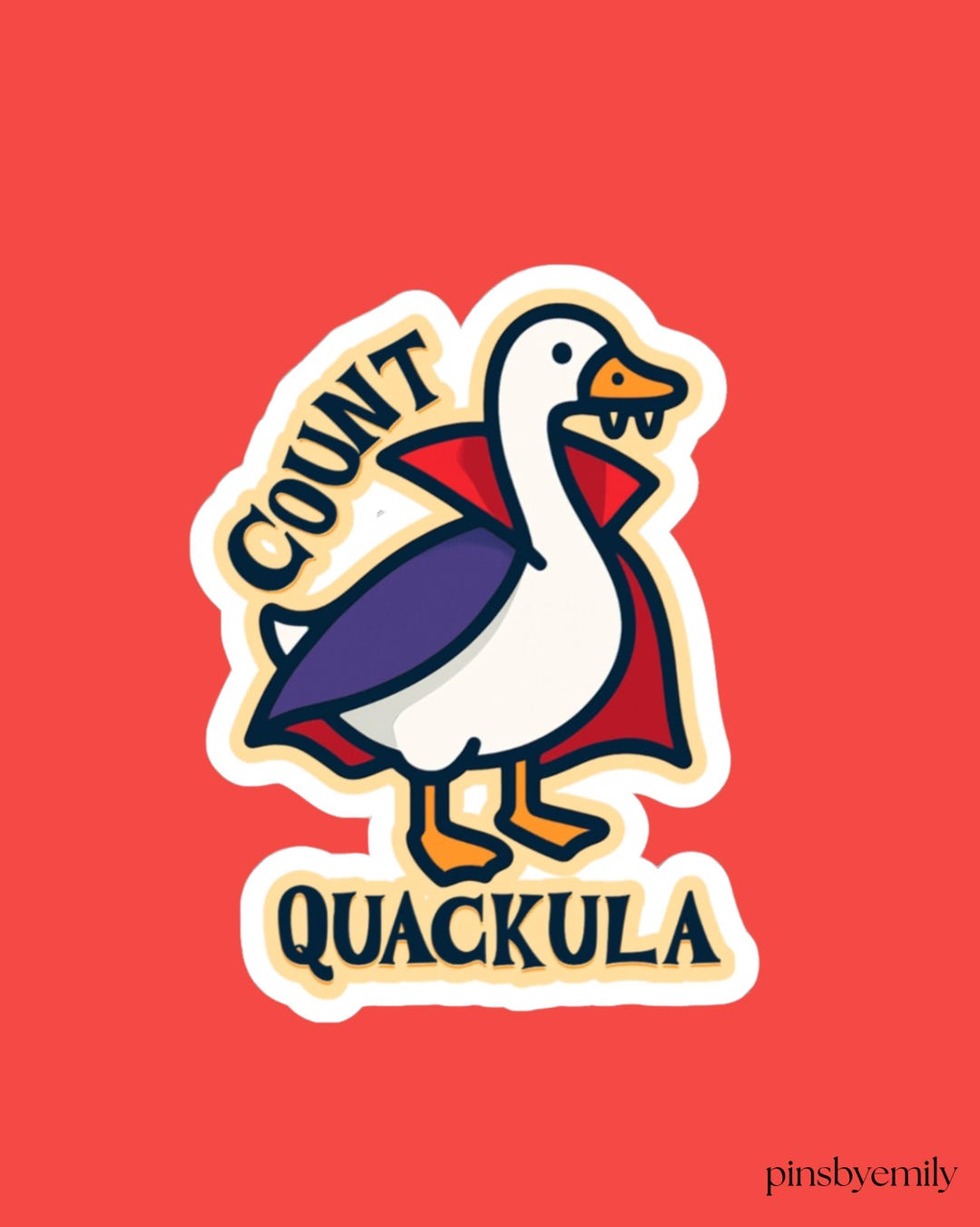 Count Quackula Sticker – Funny Vampire Goose Halloween Vinyl Decal - Etsy