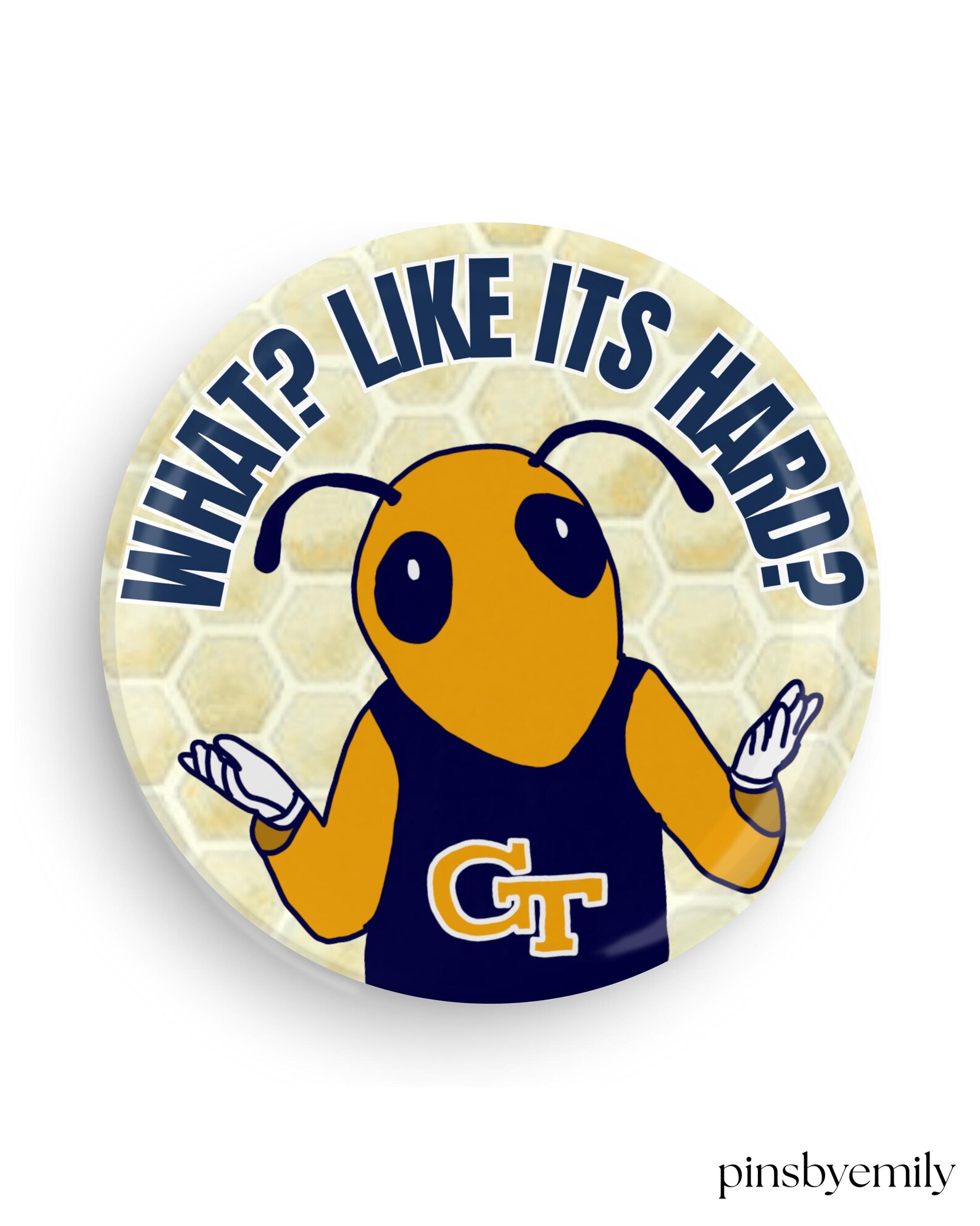 Georgia Tech Game Day Button - Tech Game Day - College Button - Georgia ...