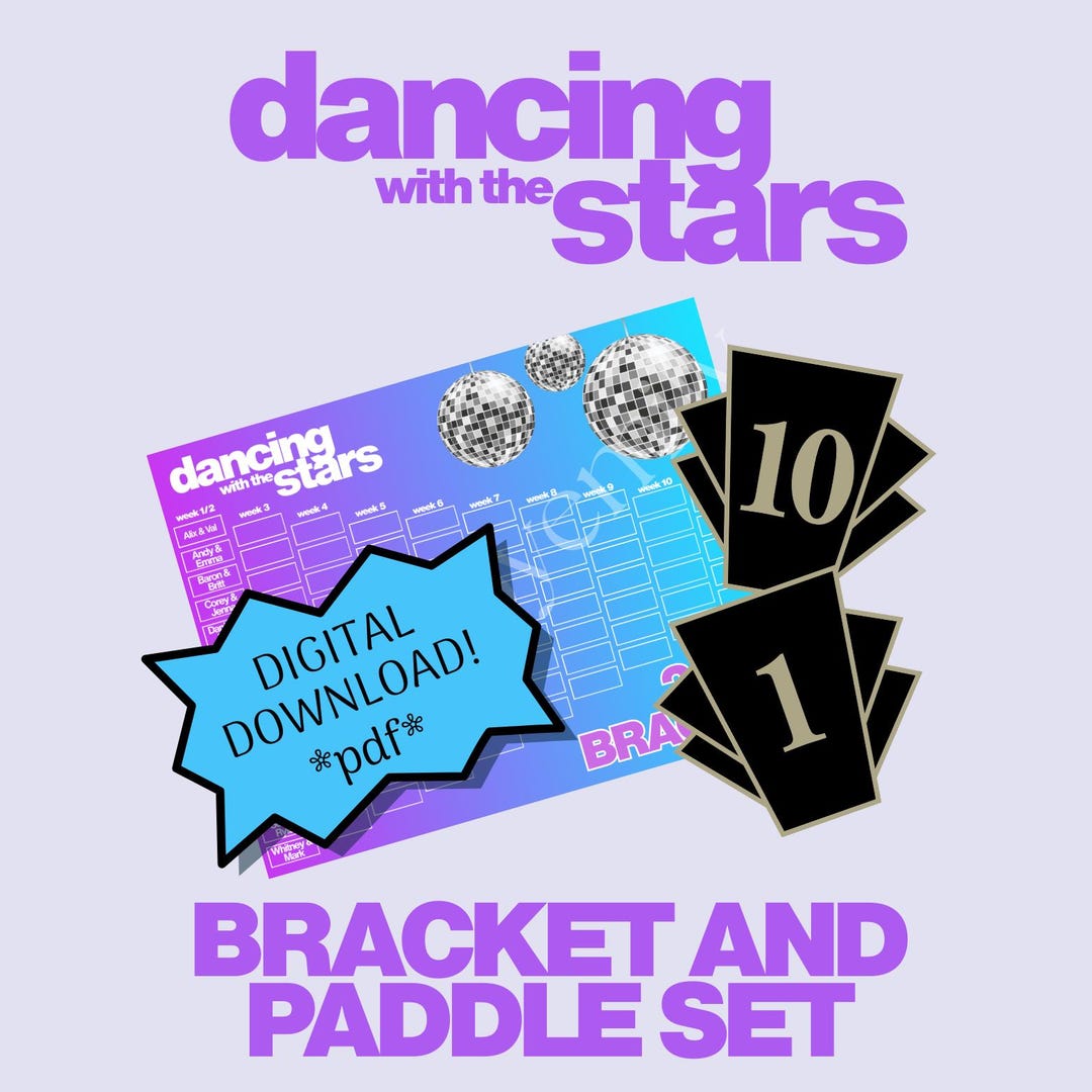 DWTS Bracket and Paddle Pack - 2025 Dancing With the Stars - 1-10 ...