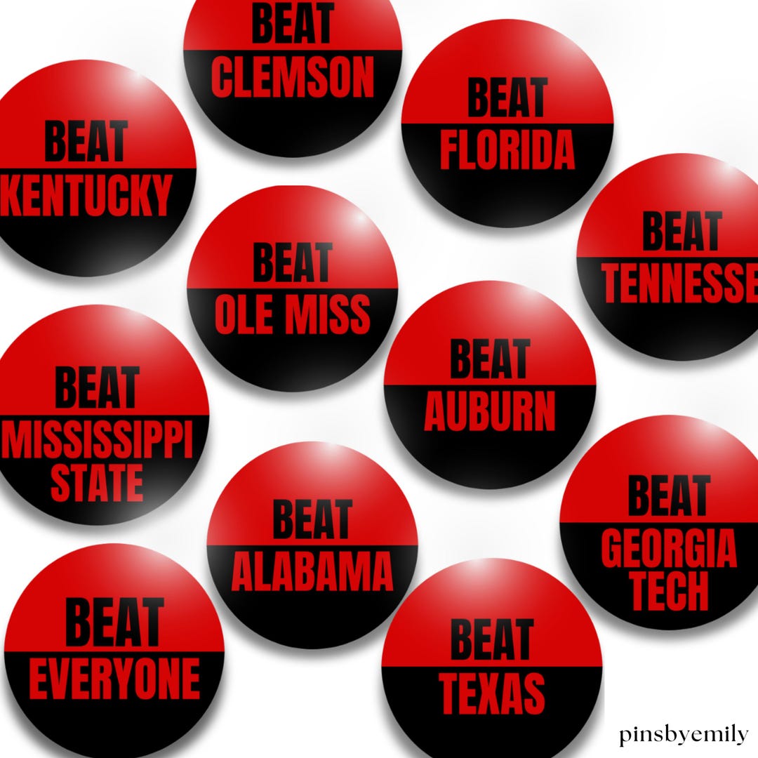 UGA 2024 Football Season Beat Collection Buttons - Etsy