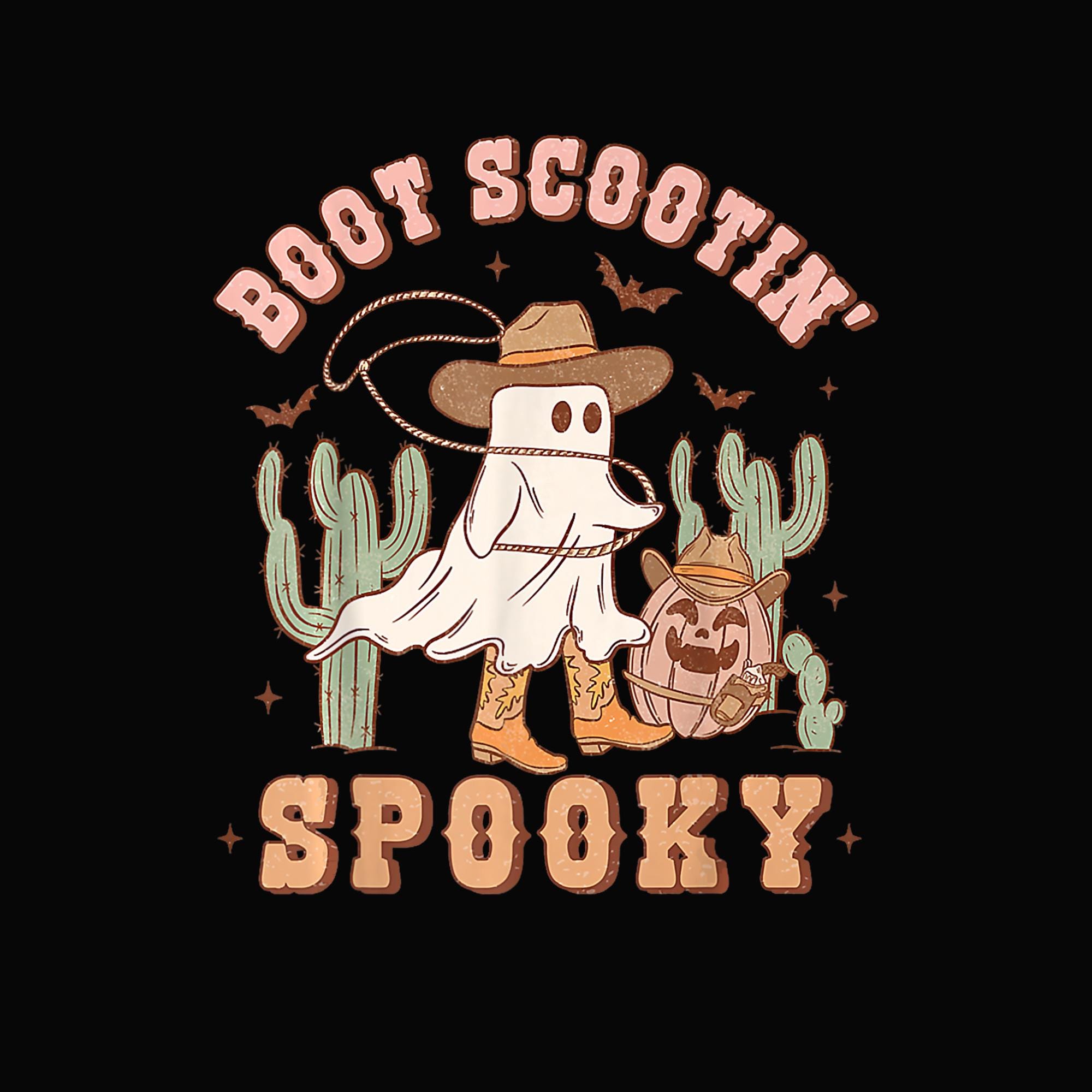 Western Halloween Cowboy Ghost Boot Scootin Spooky PNG - Etsy