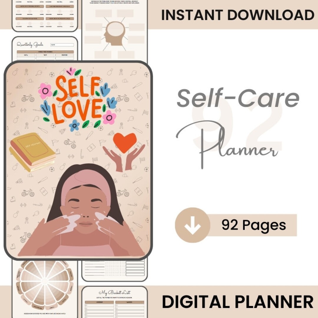 Self-care Planner / Printable Mindfulness / Self-love Journal / Mental ...