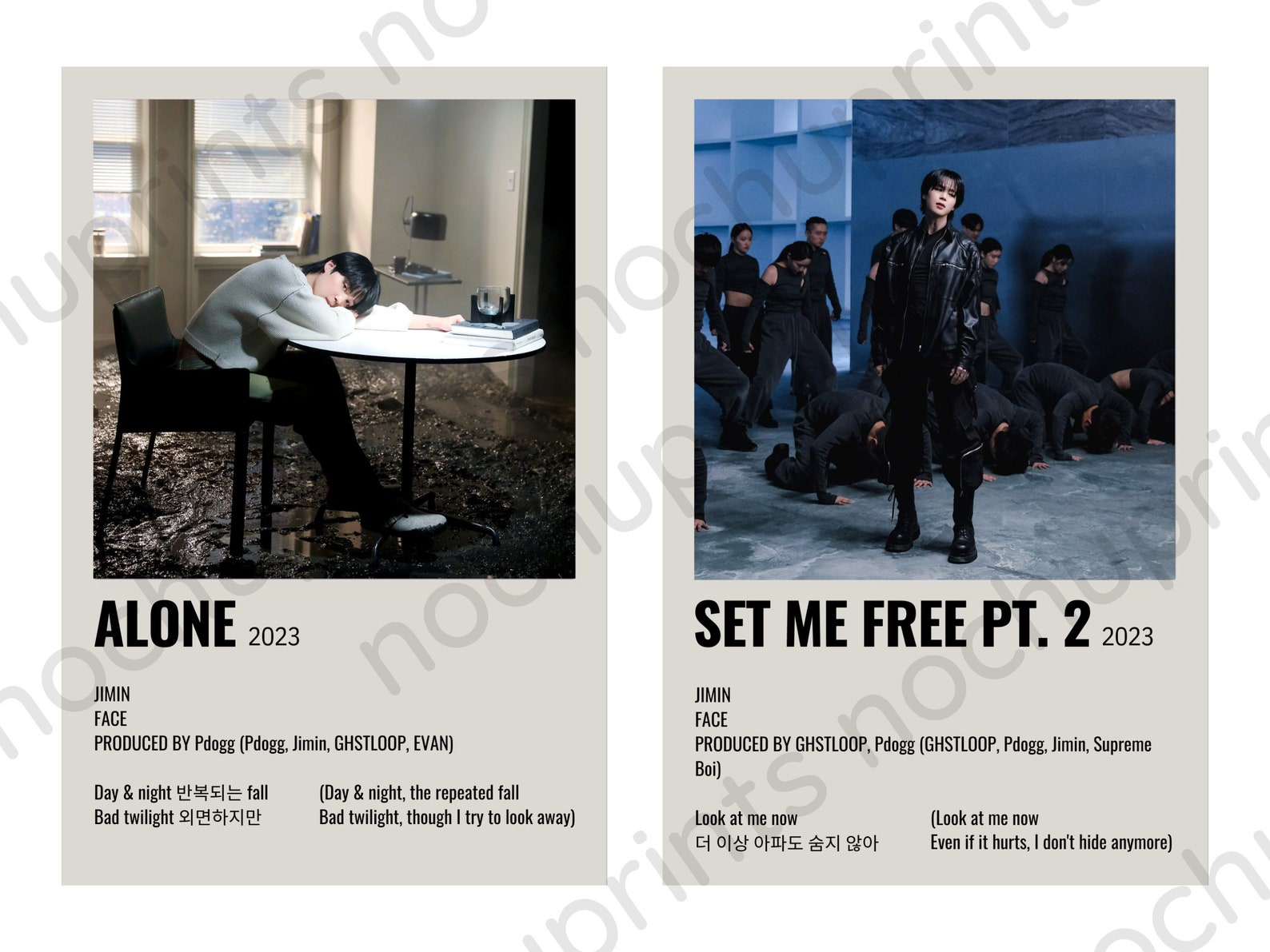 Jimin FACE Album Poster Set set of 8 Digital Download Minimalist Wall ...